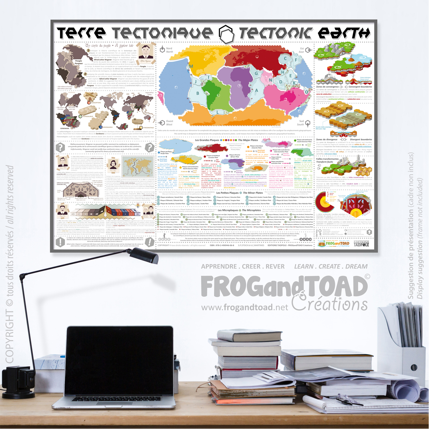 TERRE TECTONIQUE / TECTONIC EARTH Poster - Français / Anglais - French ...